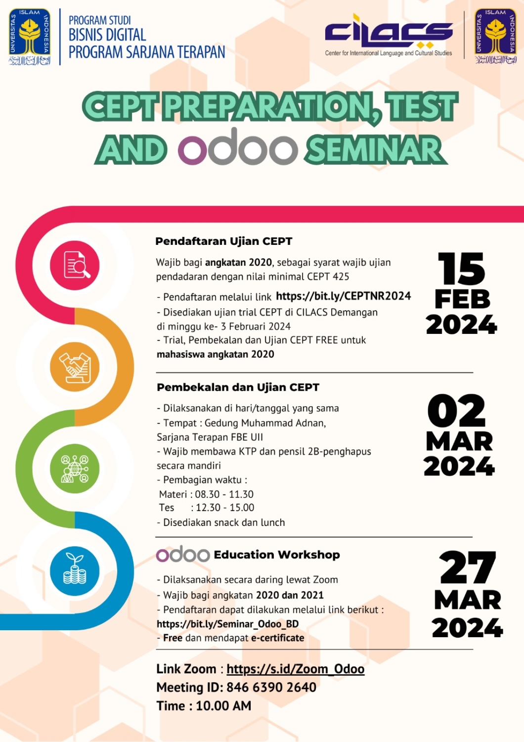 CEPT Prepararation Test and Odoo Seminar - Prodi Bisnis Digital ...