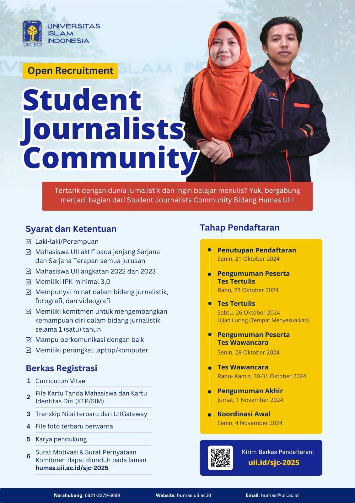 Seleksi Student Journalists Community (SJC) - Sarjana Terapan Universitas Islam Indonesia